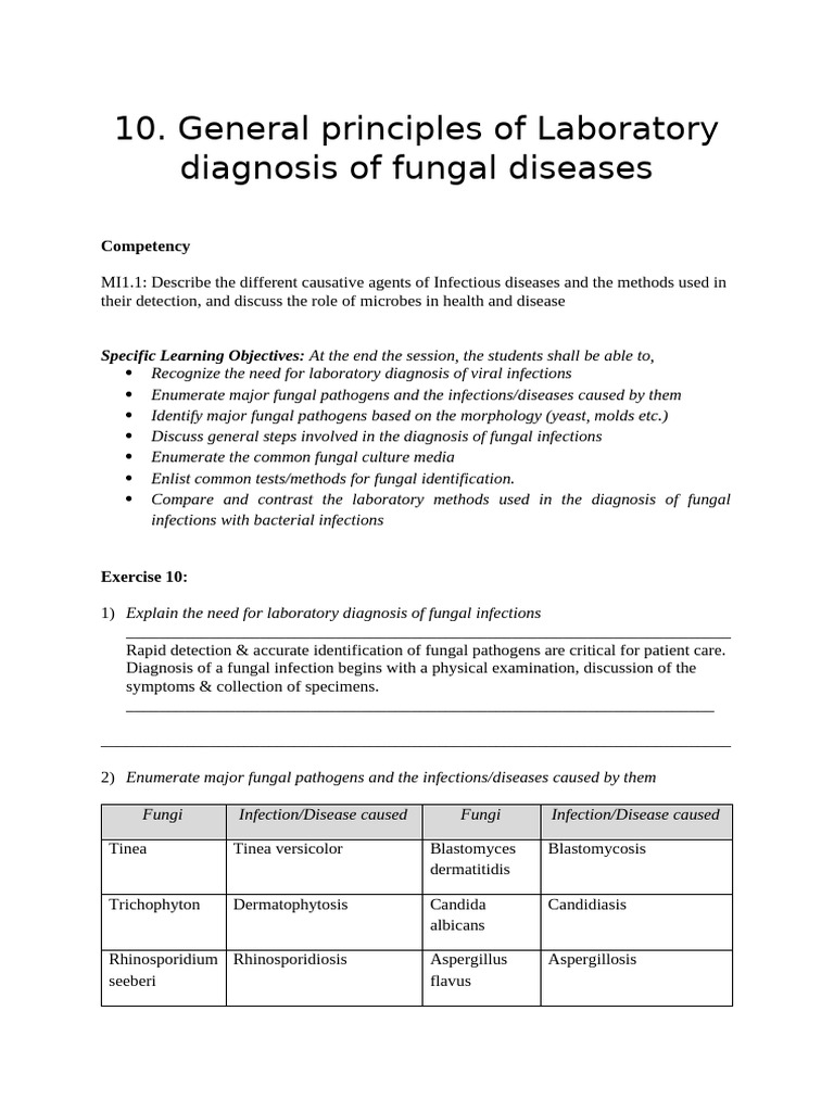 Laboratory Diagnosis of Fungal Diseases | PDF | Infection | Fungus