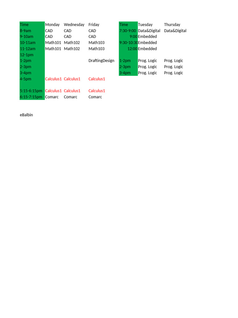 My Sched | PDF