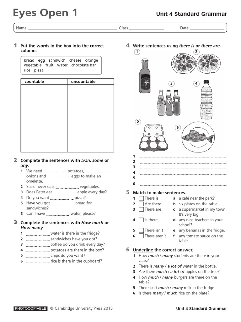 Unit 4 Grammar Standard Pdf Foods Cuisine