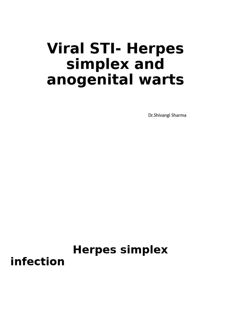 Herpes and Anogenital Warts Overview | PDF | Health Sciences | Animal ...