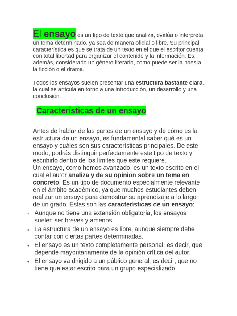 Ensayo 2 | PDF | Ensayos | Autor