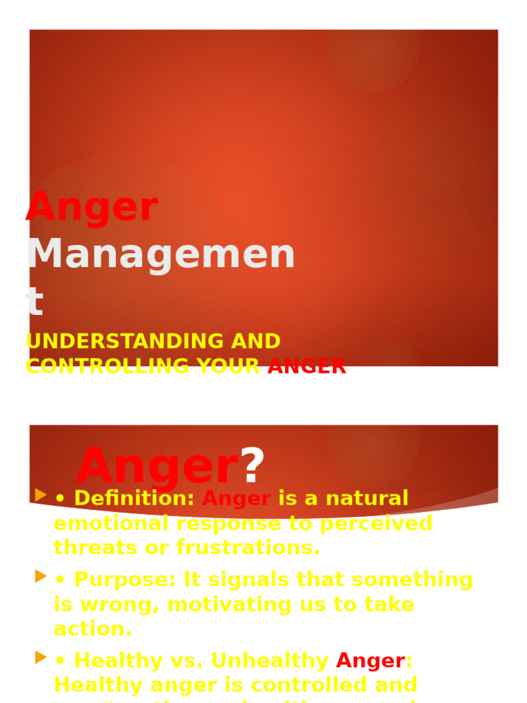 Anger - Management - Presentation (Autosaved) Sharjeel and Faisal | PDF