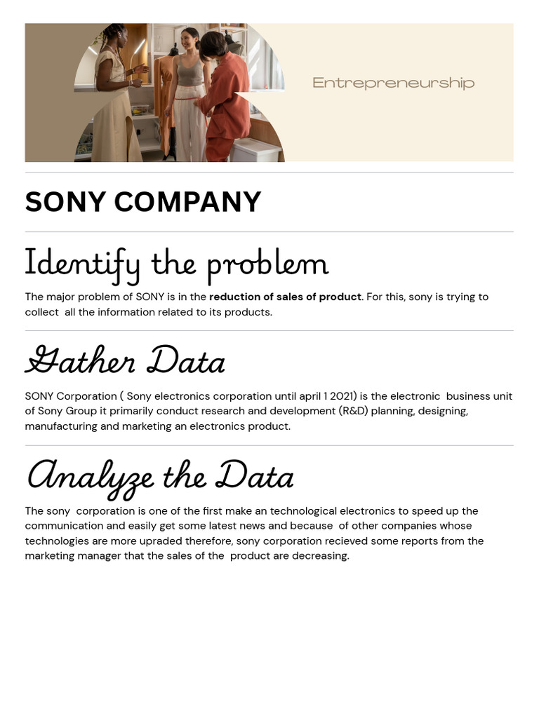 Sony's Declining Sales Analysis | PDF