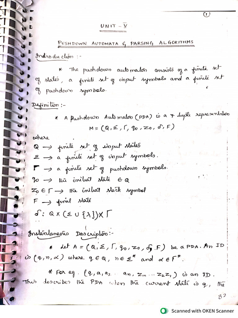 Toc Unit 5 Write Notes | PDF