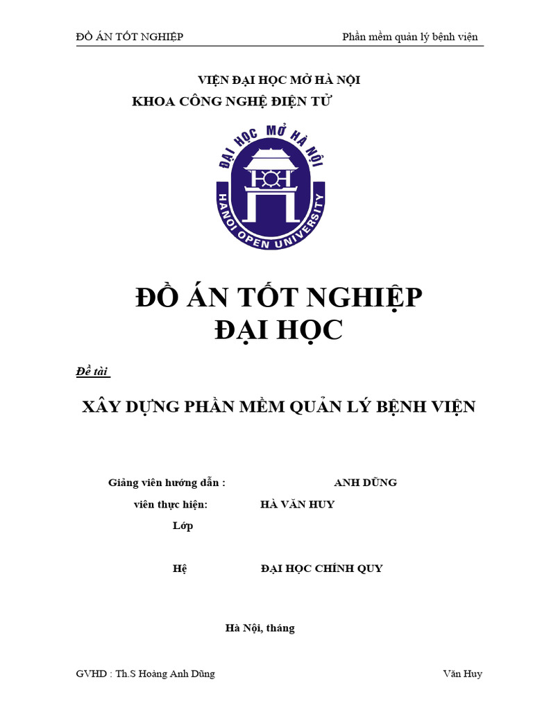 Xemtailieu Xay Dung Phan Mem Quan Ly Benh Vien | PDF