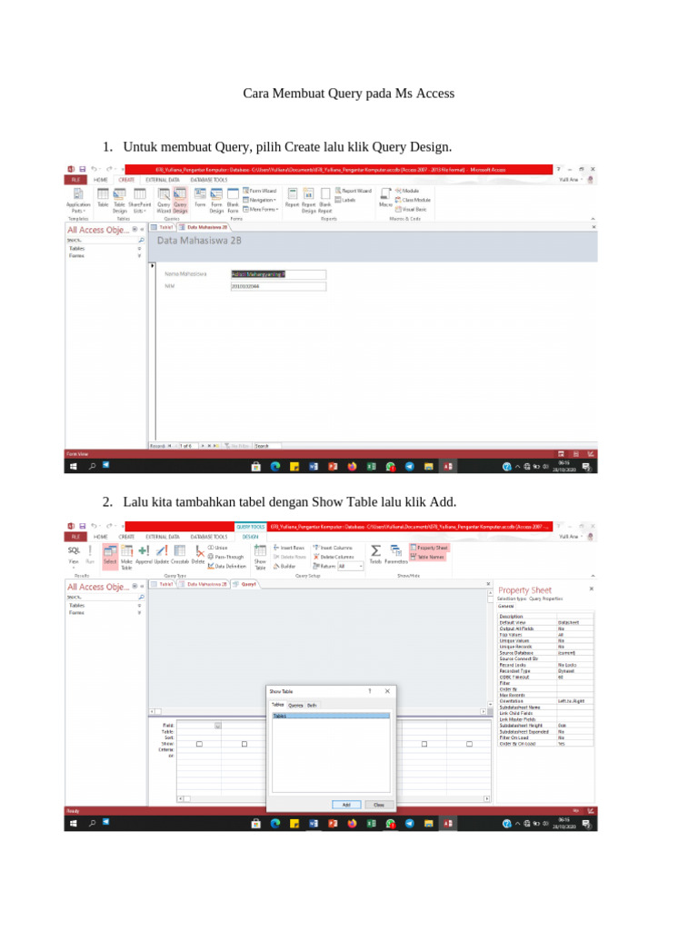 Cara Membuat Query Pada Ms Access Pdf 