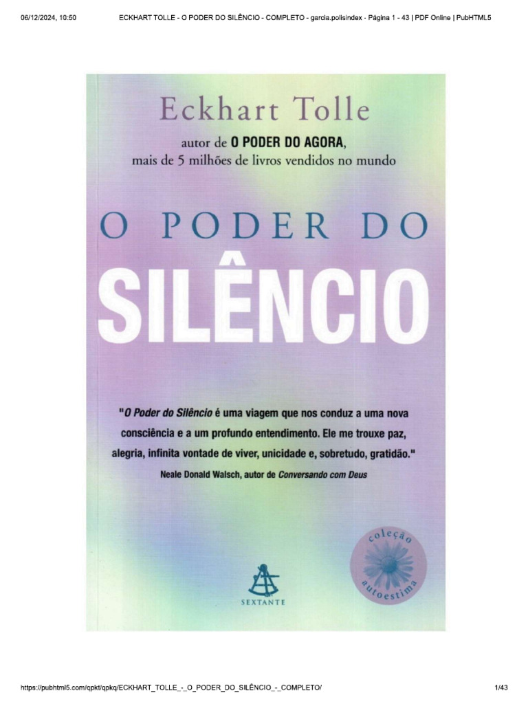 O Poder Do Silêncio - Eckart Tolle | PDF