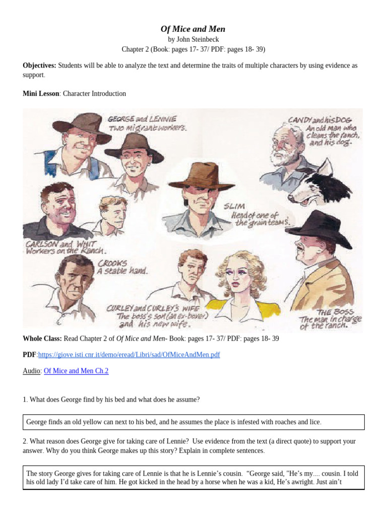 Chapter 2 Analysis of Of Mice and Men | PDF