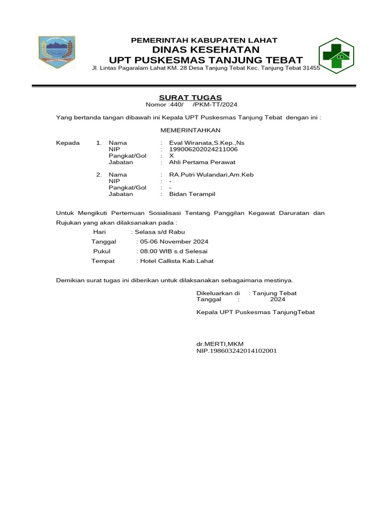 Format Surat Tugas | PDF