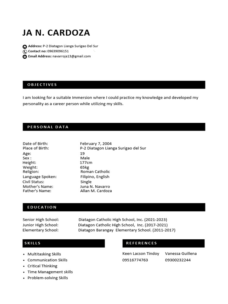 Ja Resume | PDF