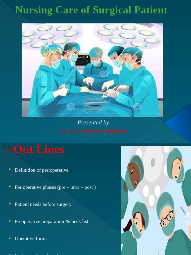 Perioperative Nursing Care Overview | PDF | Perioperative | Surgery