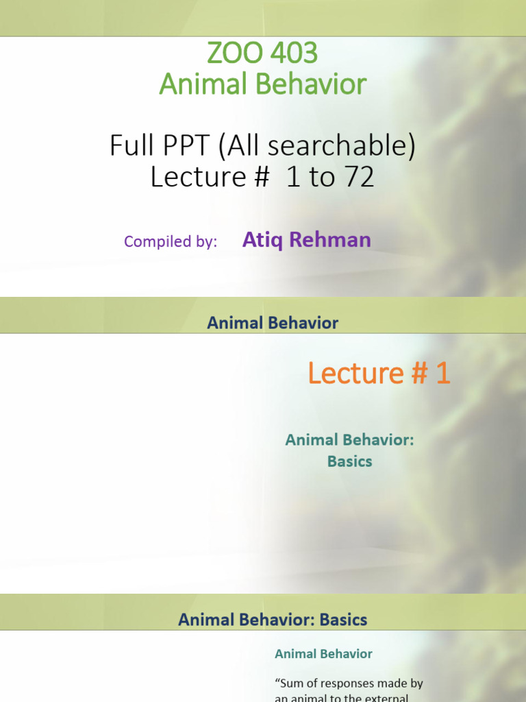 ZOO403 Searchable Full Ppt by ATIQ REHMAN (Studentinfo5.Blogspot.com ...