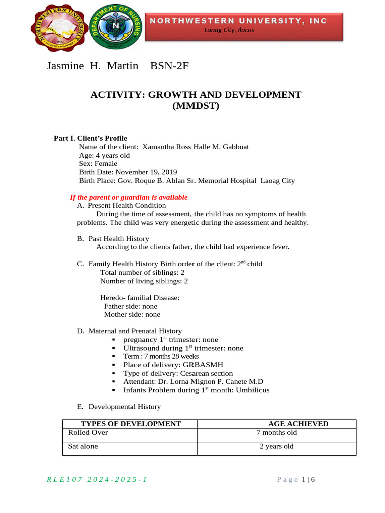 Jas MMDST | PDF | Pregnancy | Childbirth