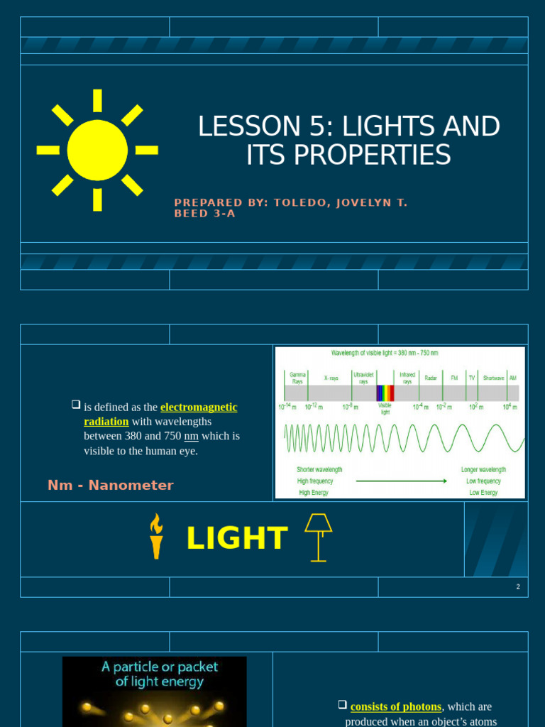 LESSON 5 TSEG2 light | PDF | Light | Electromagnetic Radiation