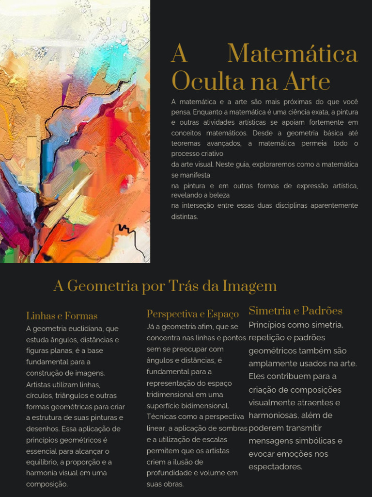 Matemática e Arte: A Beleza da Interseção | PDF | Geometria | Matemática