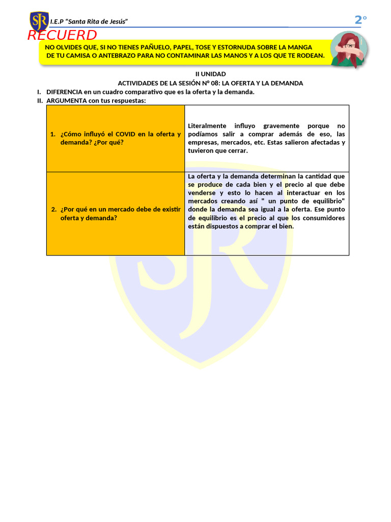 ACT-08 - La Demanda y La Oderta | PDF