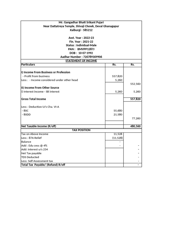 Income Statement and Balance Sheet 2022 | PDF | Depreciation | Income