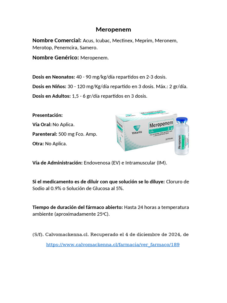Meropenem | PDF