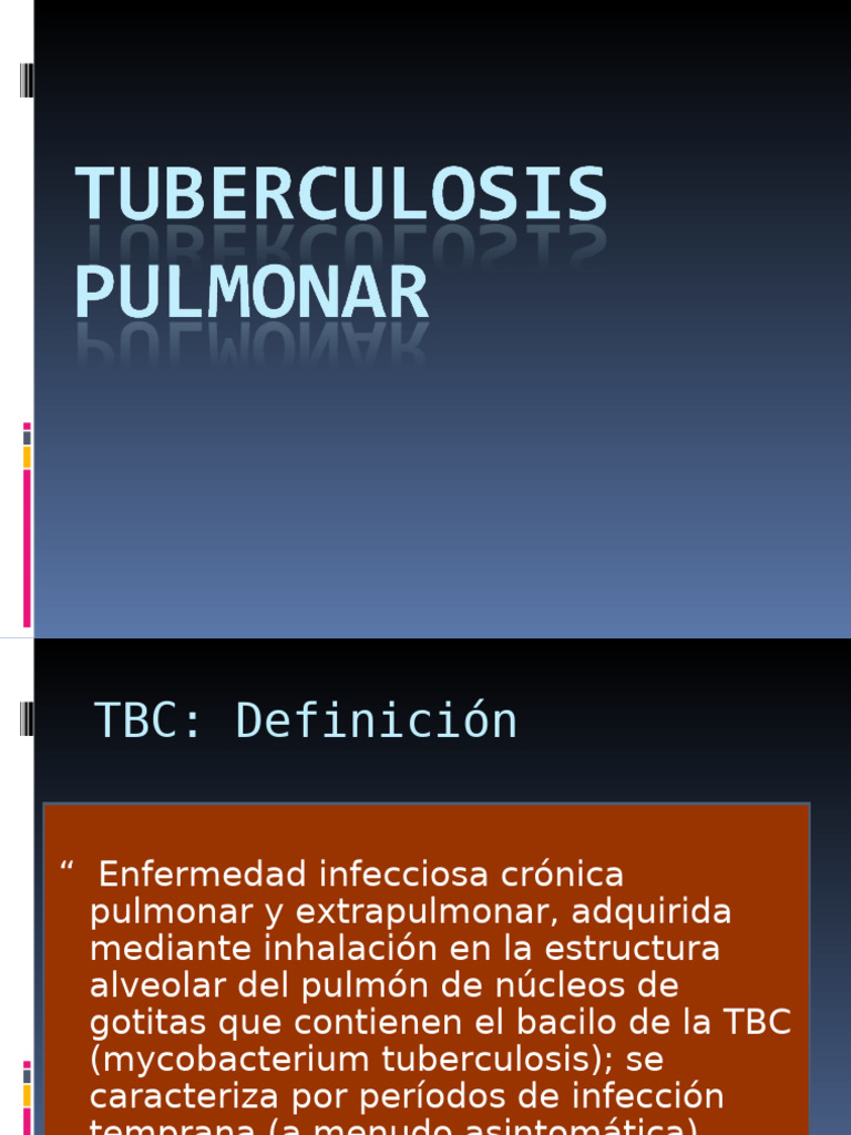 TBC: Definición y Patogenia | PDF | Tuberculosis | T Helper Cell