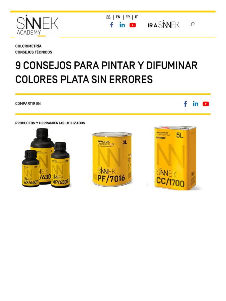 Consejos para Pintar Colores Plata Sin Errores | PDF | Color | Temperatura