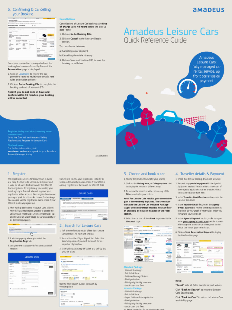 Amadeus Leisure Cars Quick Card | PDF