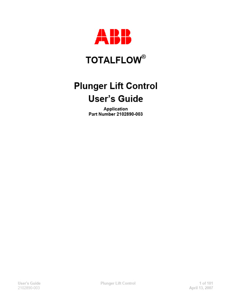 Total Flow Plunger Application Guide 2102890-003 | PDF | Flow ...