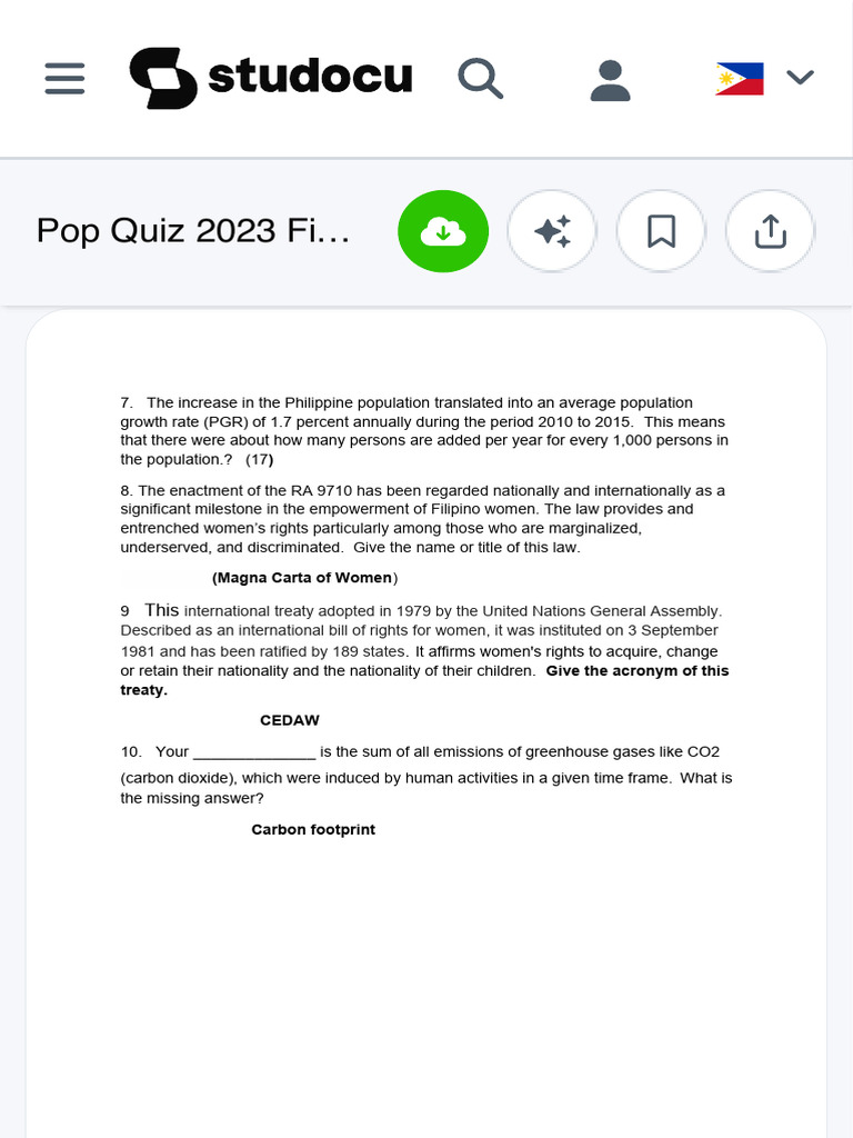Pop Quiz 2023 Final - AAAAAAAAAAAAa - Republic of The Philippines ...