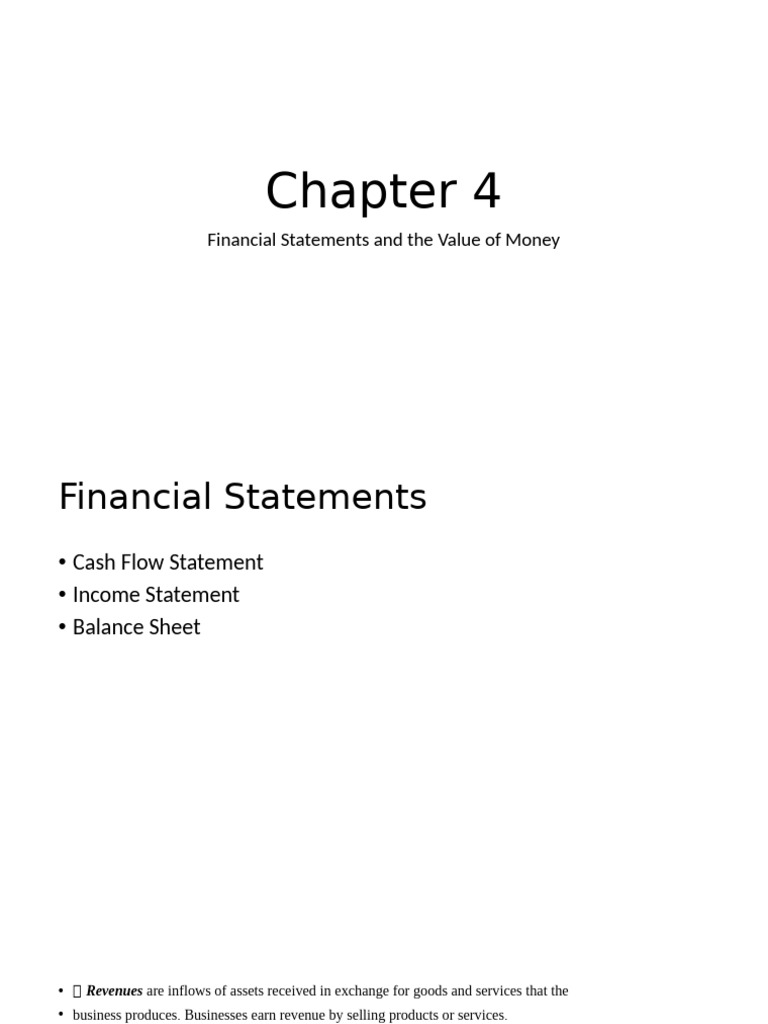 Chapter 4_ Financial Statements and the Value of Money | PDF | Interest | Equity (Finance)