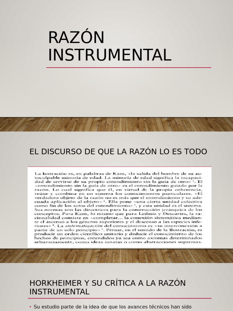 Razón instrumental | PDF | Razón | Pensamiento