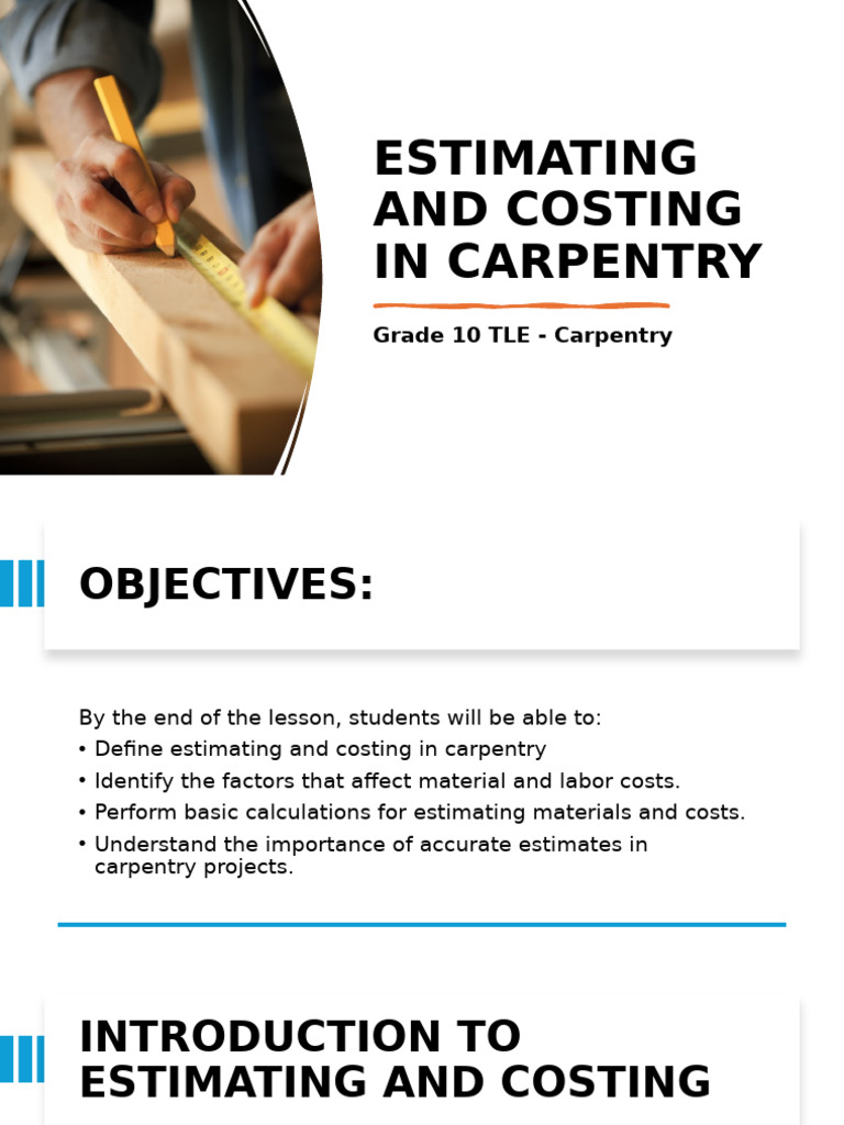 Lesson 6 Estimating and Costing in Carpentry | PDF | Carpentry | Plywood