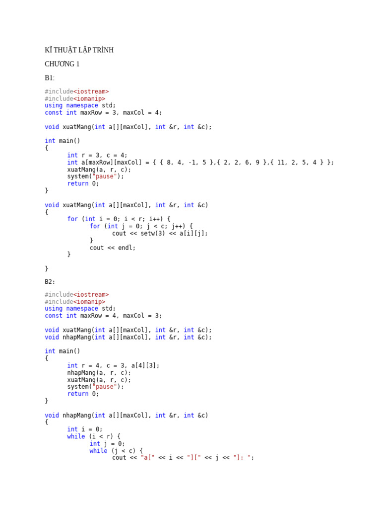 C++ Array Manipulation Techniques | PDF | Namespace | Naming Conventions