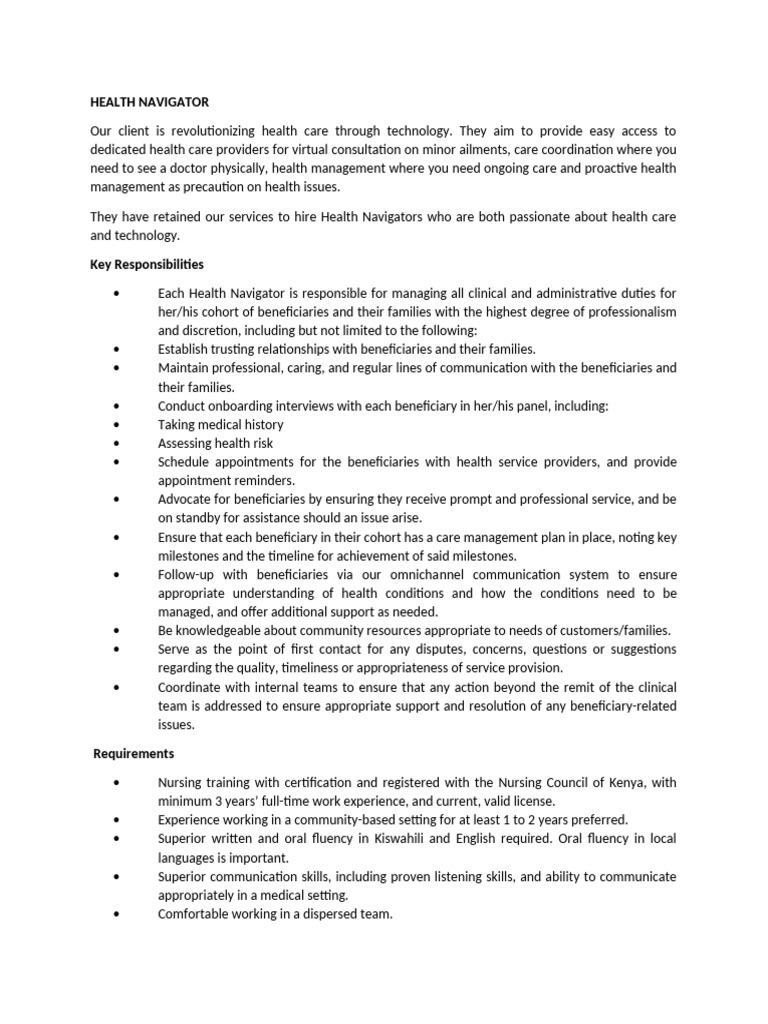 Health Navigator Ja | PDF | Health Care | Communication