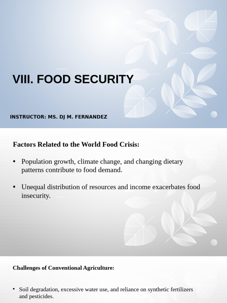 Food Security: Challenges and Solutions | PDF | Agriculture | Genetic ...