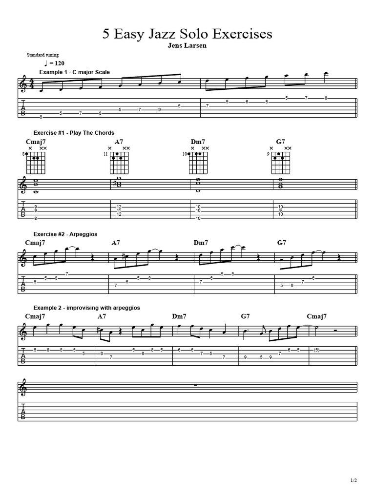 5 Easy Jazz Solo Exercises That You Want To Know | PDF | Harmony | Jazz