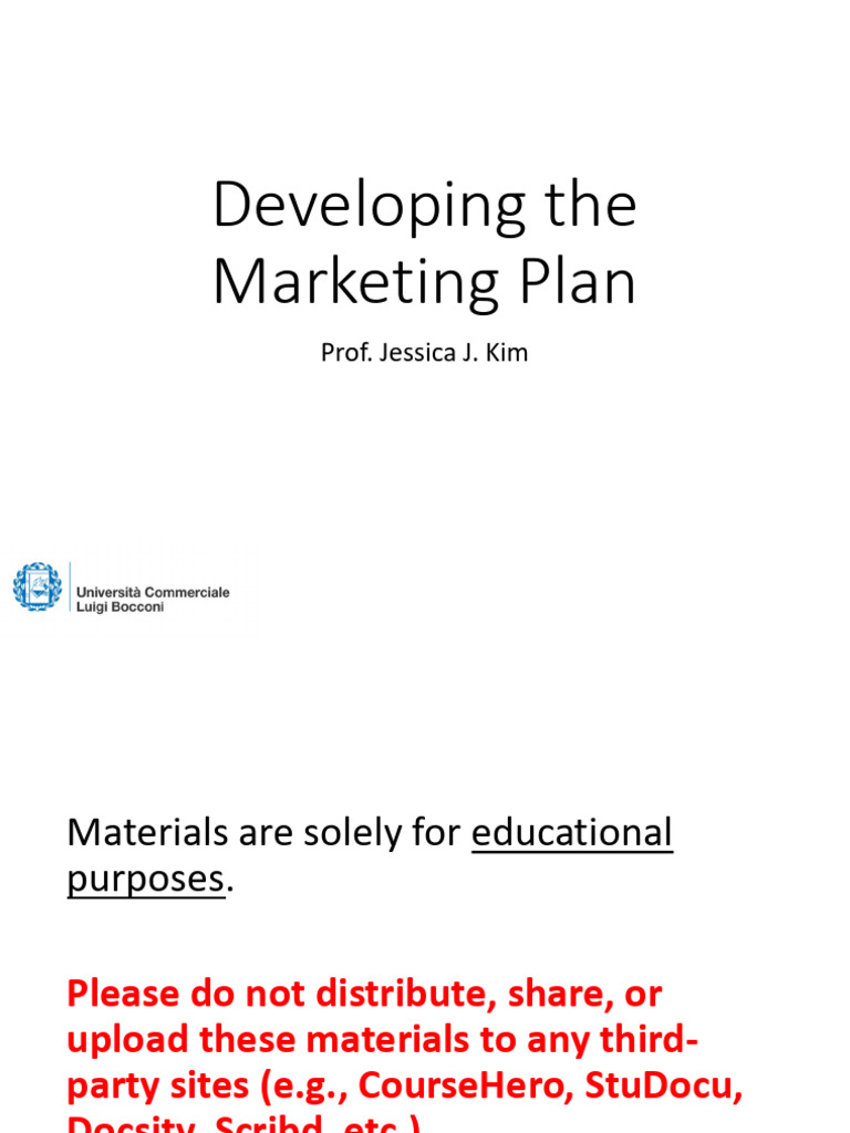 Session 3-DevelopingMarketingPlan | PDF | Marketing | Customer Experience