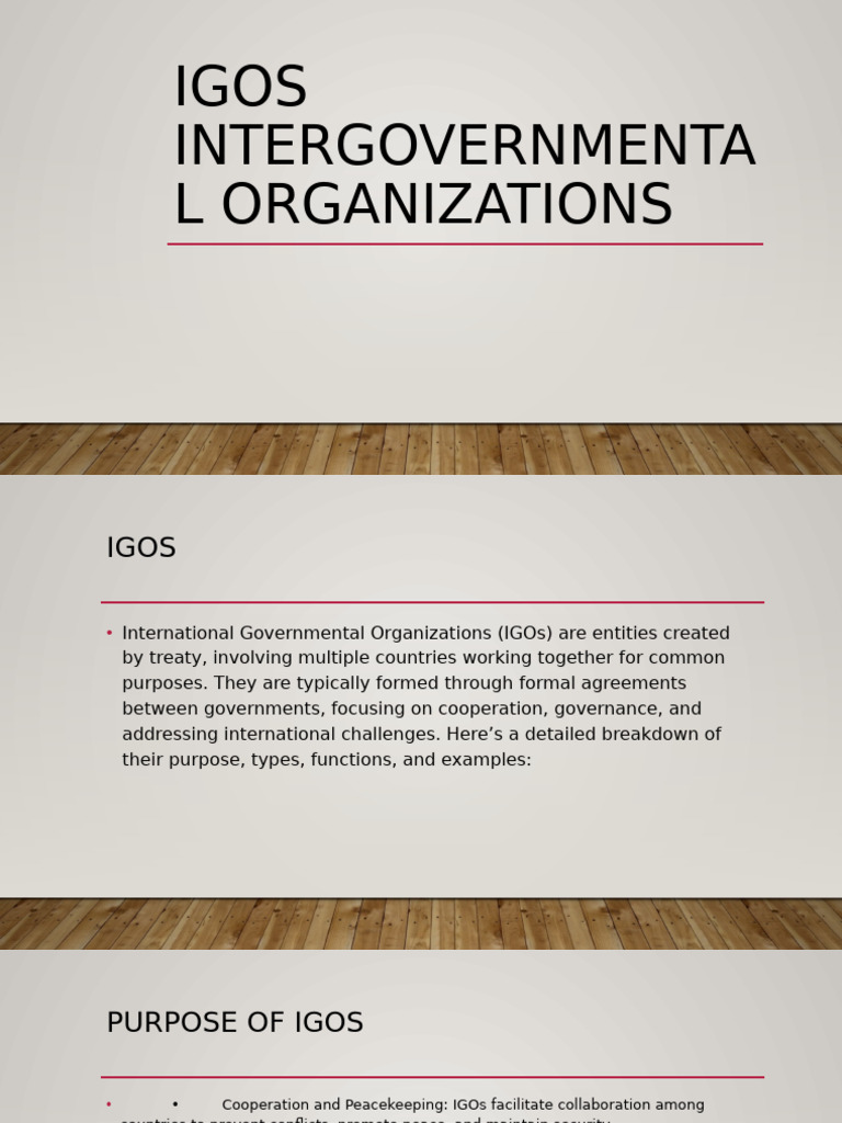Ios and Igos | PDF | United Nations | International Relations