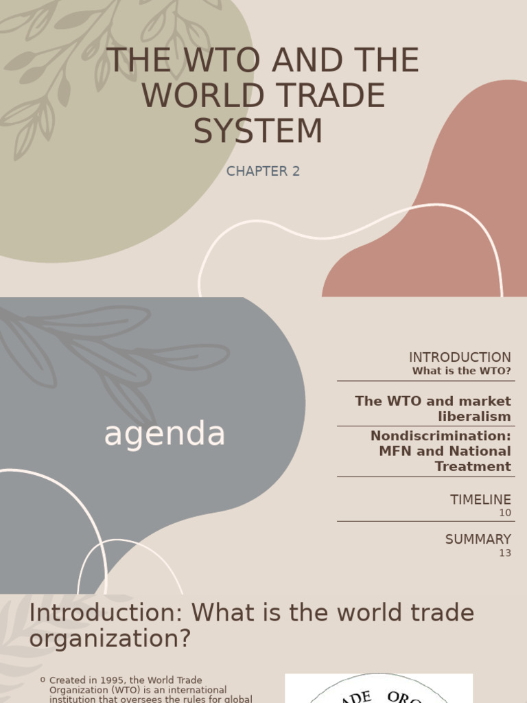The Wto and The World Trade System | PDF | World Trade Organization ...