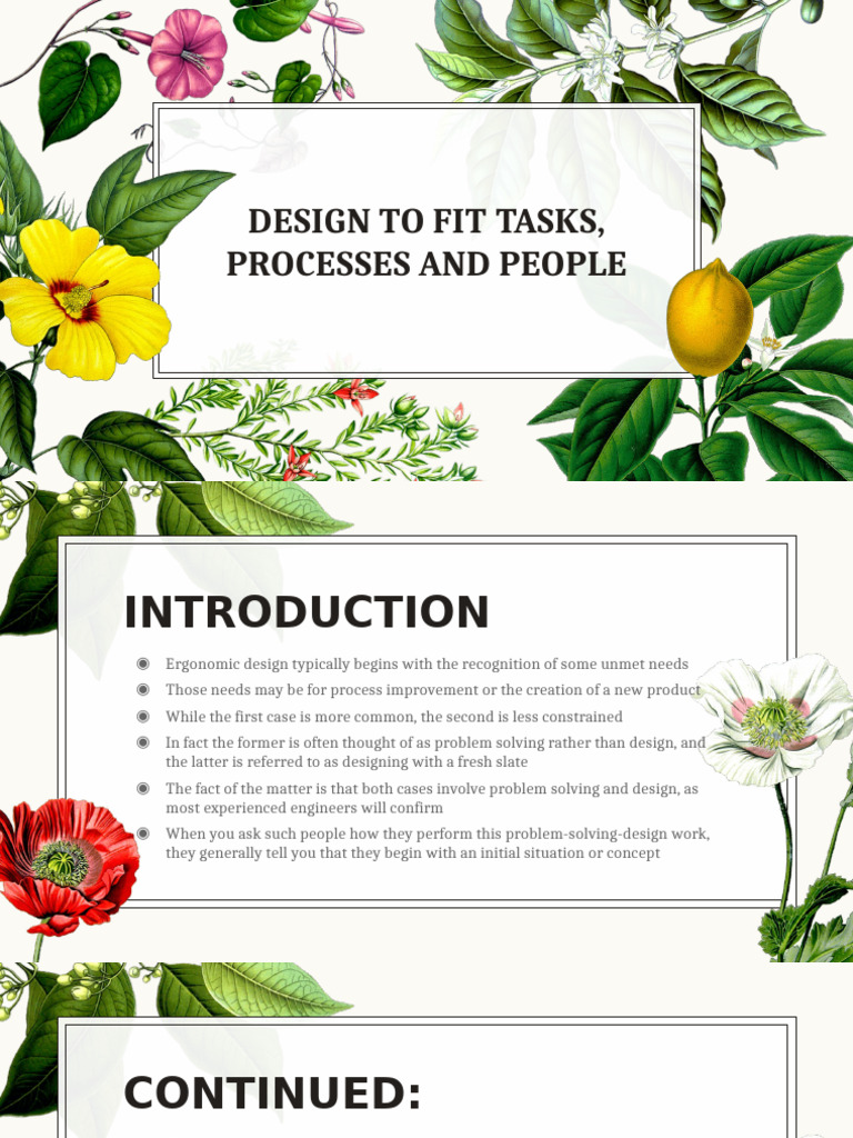 Lesson 8 Design To Fit Tasks Processes and People | PDF | Lean ...