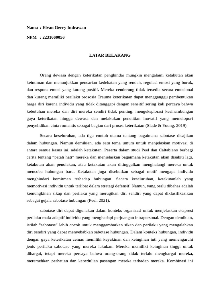 Latar Belakang Gerry | PDF