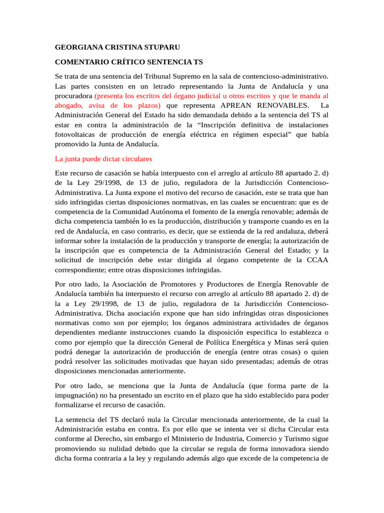 Practica Admin Sentencia ADMIN I | PDF | Regulación | Justicia