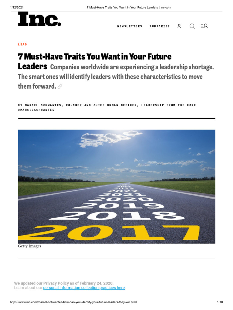 7 Must-Have Traits You Want in Your Future Leaders | PDF | Leadership | Social Psychology