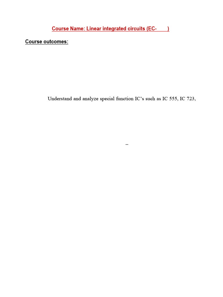Lic Two Marks | PDF | Operational Amplifier | Amplifier