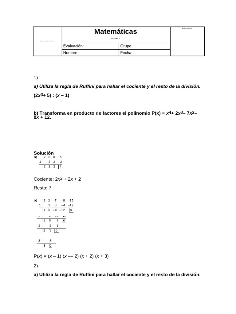 Ruffini | PDF