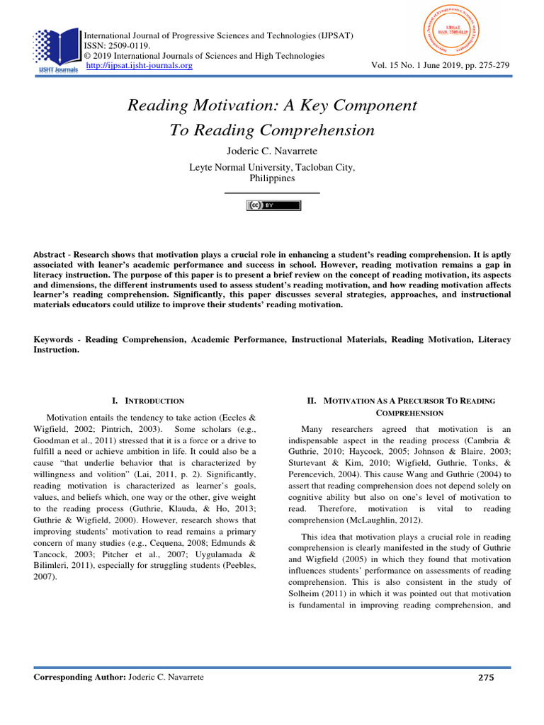 Reading Motivation A Key Component To Reading Comprehension 52jvhcopsr ...