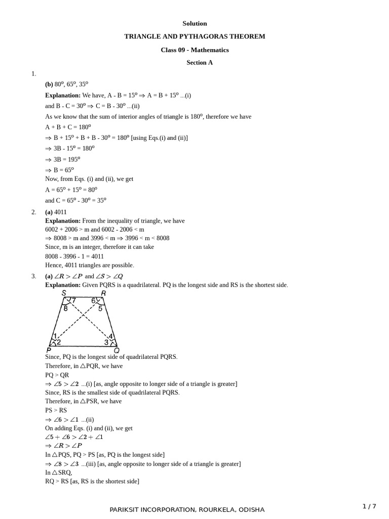 Triangle and Pythagorean Theorem Guide | PDF | Triangle | Euclidean Geometry