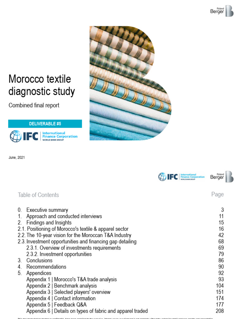 210615 IFC Textile Compendium VF | PDF | Textiles | Morocco