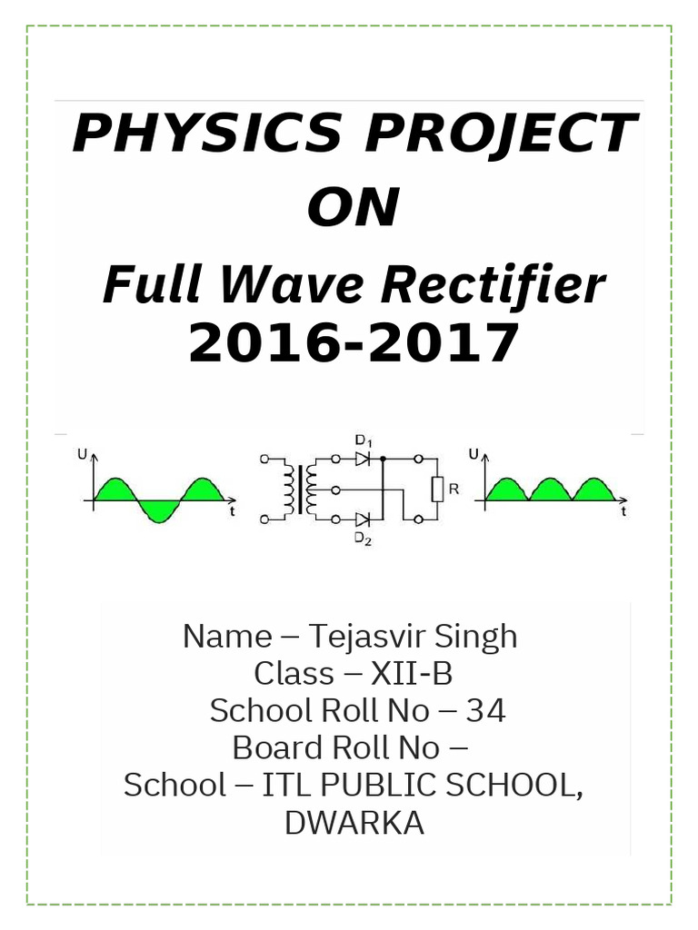 Project Phy | PDF | Rectifier | Diode