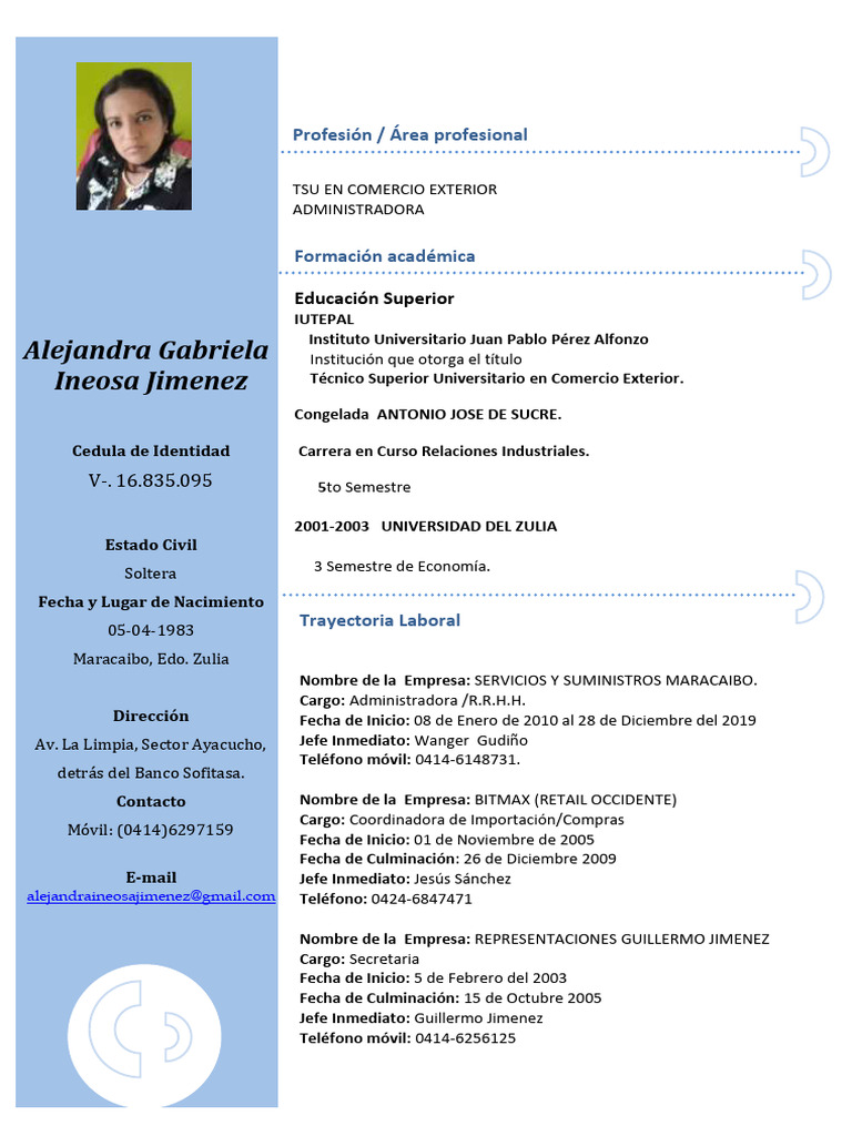 Curriculum Alejandra | PDF