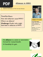 Central and Allied Powers of WW1: Interactive Map Worksheet | PDF