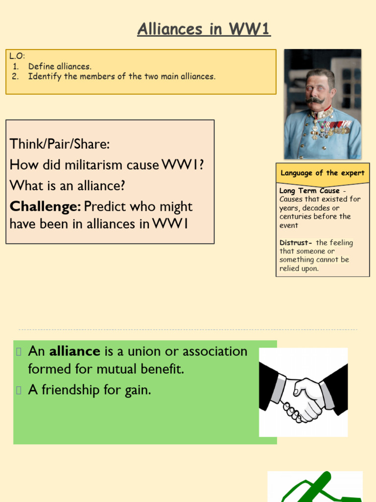 WW1 Alliances: Causes and Members | PDF | World War I | Allies Of World ...